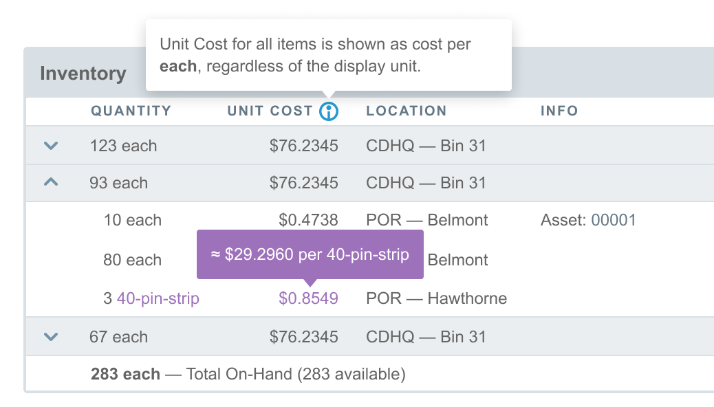Fall 2020 Update - Units of Measure - Aligni